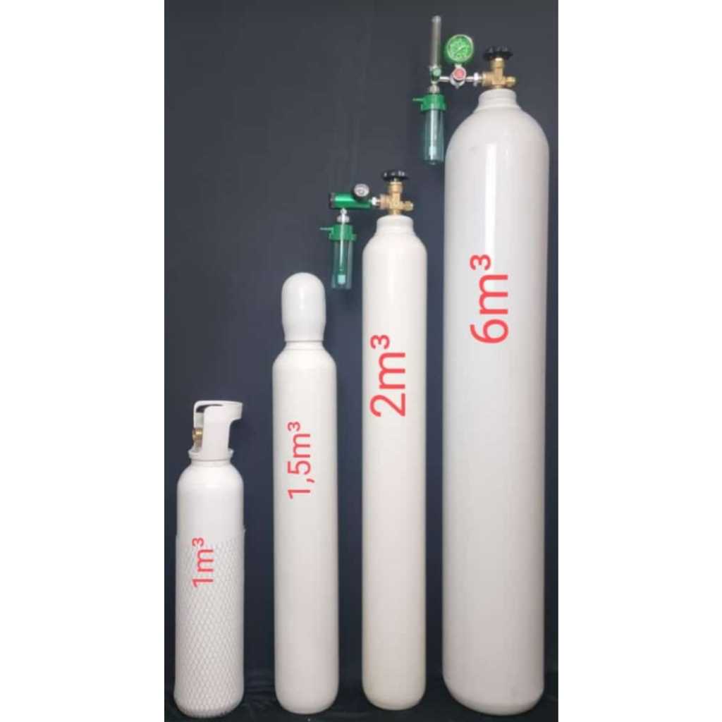 Jual Tabung Oksigen 1.5 M3 (10L) Brikut isi O2 - [2000PSI] . TABUNG ...