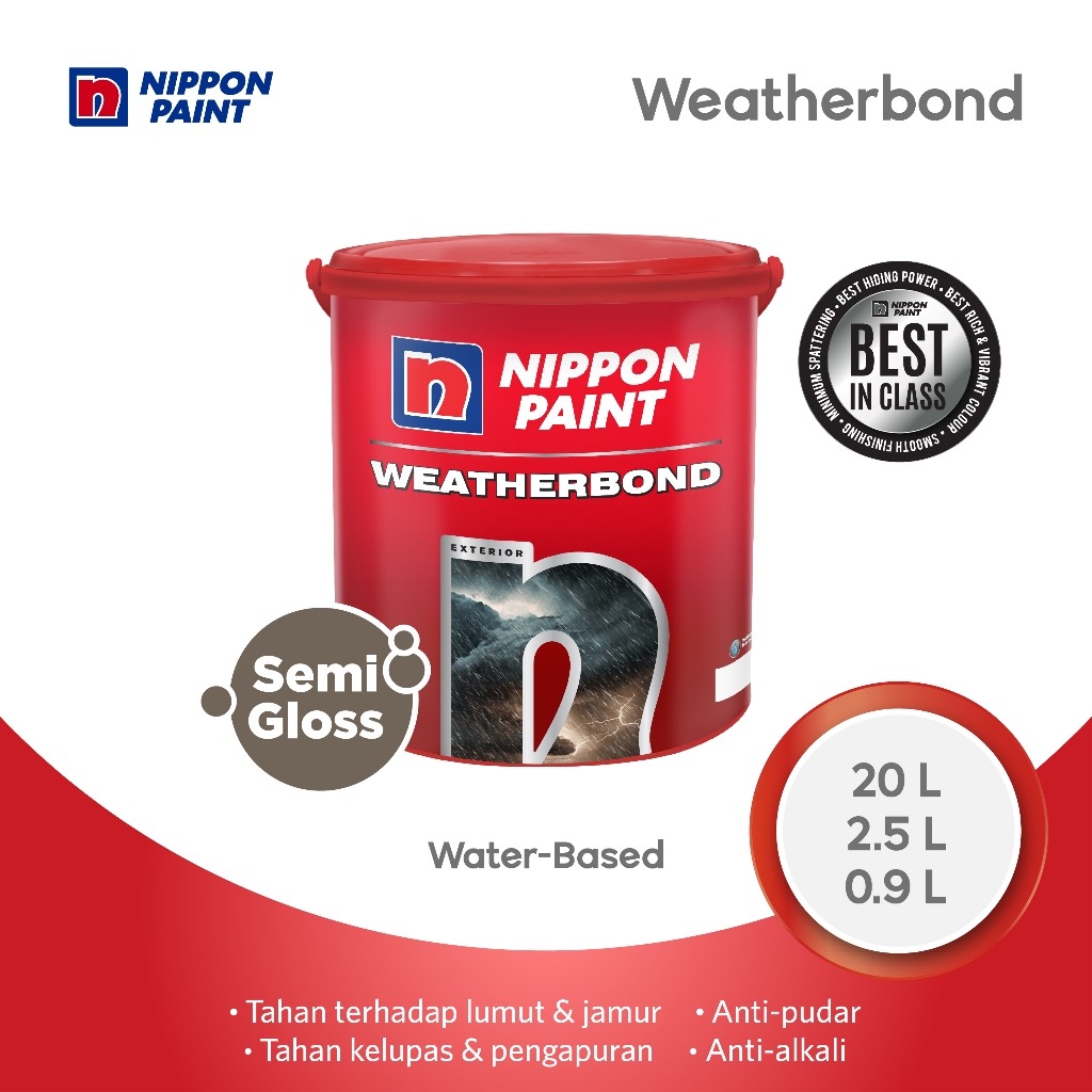 Jual Nippon Paint - Weatherbond (Tinting) -0,9L-Cat Premium Dinding ...