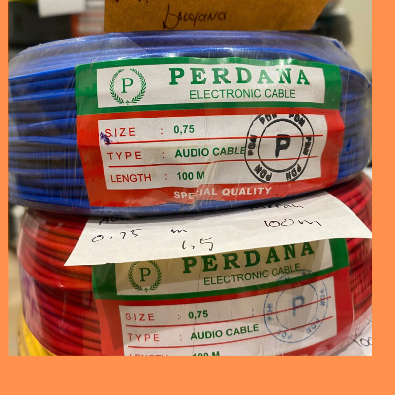 Jual PERDANA nyaf 0.75 mm kabel serabut 1 jalur ukuran 0.75mm 100 meter | Shopee Indonesia