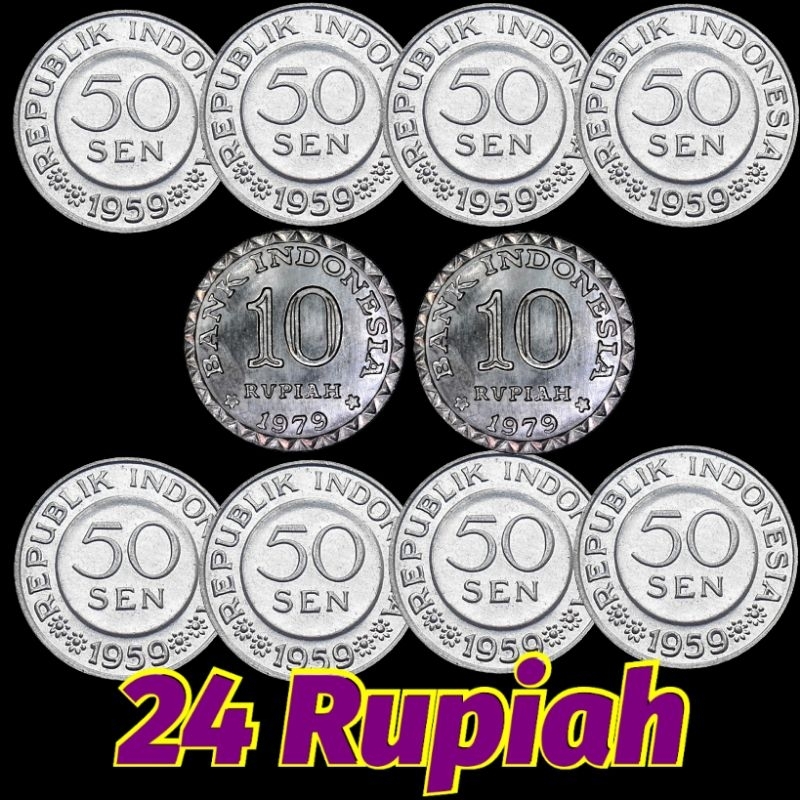 Jual Uang Kuno 24 Rupiah Asli / Paket Mahar Nikah tahun 2024 Original Gress | Shopee Indonesia