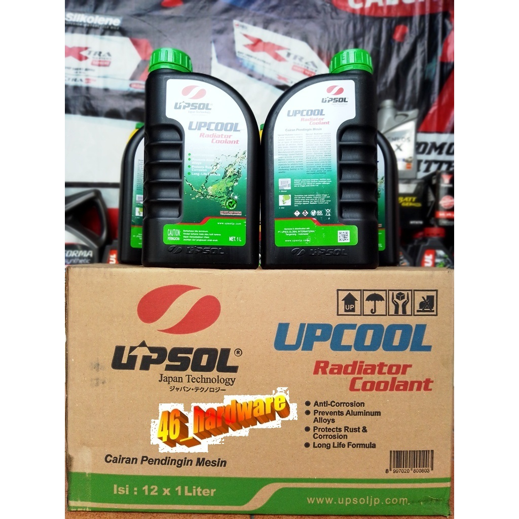 Jual UPSOL UPCOOL AIR RADIATOR COOLANT GREEN HIJAU ANTI CORROSION LONG ...