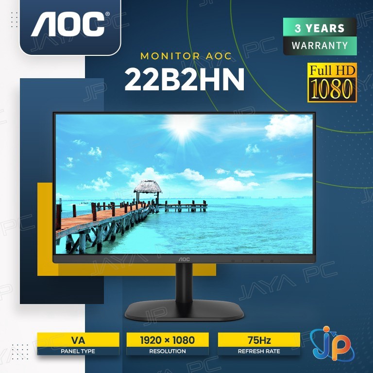 Jual Monitor AOC LED 22B2HN Full HD 22 Inch b UX6 | Shopee Indonesia