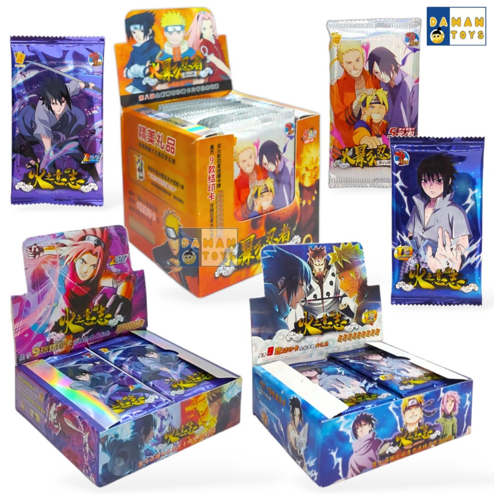 Jual KODE K46L 18 Pcs Kartu Anime Naruto Baruto 1 Box Grosir 36 Pack ...