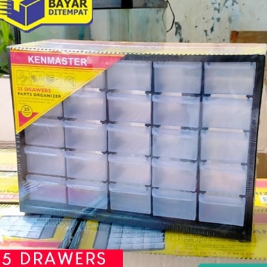 Jual KI3 Kenmaster Organizer Rak Susun Drawer 25 Slot Kotak Spare Part ...
