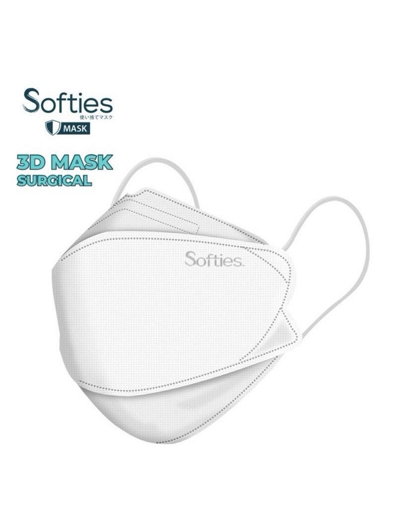 Jual Softies 3D Surgical Mask | Masker Softies 3D | Model KF94 1box isi ...