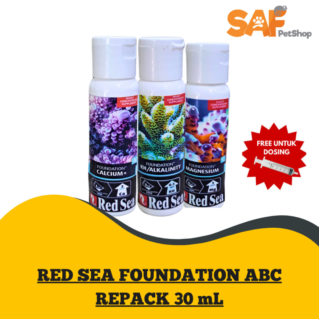 Jual RED SEA FOUNDATION ABC REPACK 30 mL DOSING AQUARIUM AIR LAUT ...