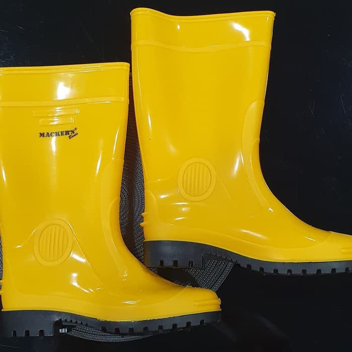 Jual Sepatu Boot Kuning Mackers Premium Tebal Safety | Shopee Indonesia