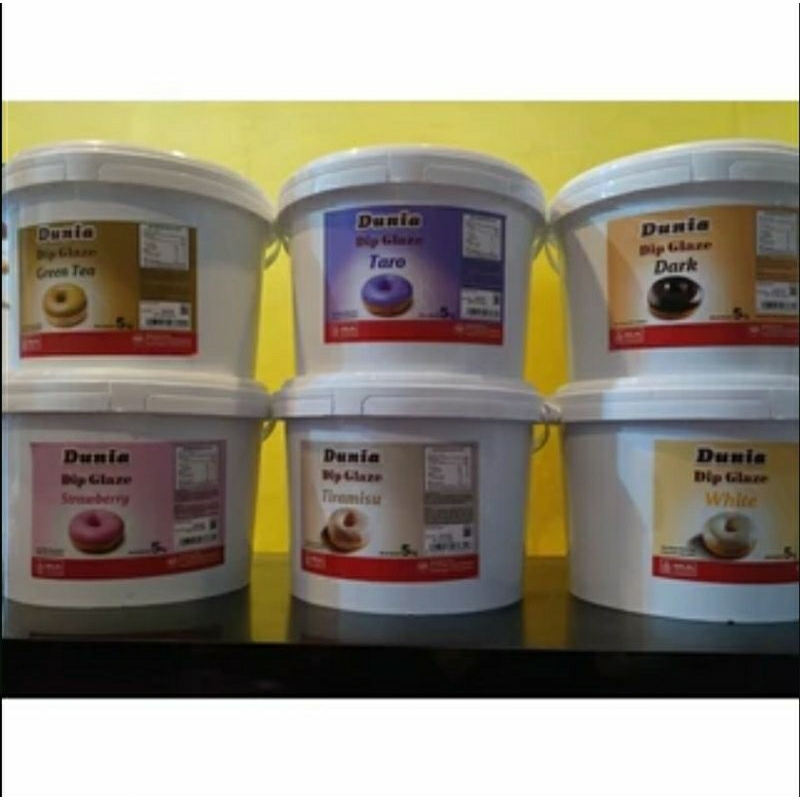Jual Dunia Dip Glaze Topping Donut Reguler/Prima 5kg (Pail Putih ...