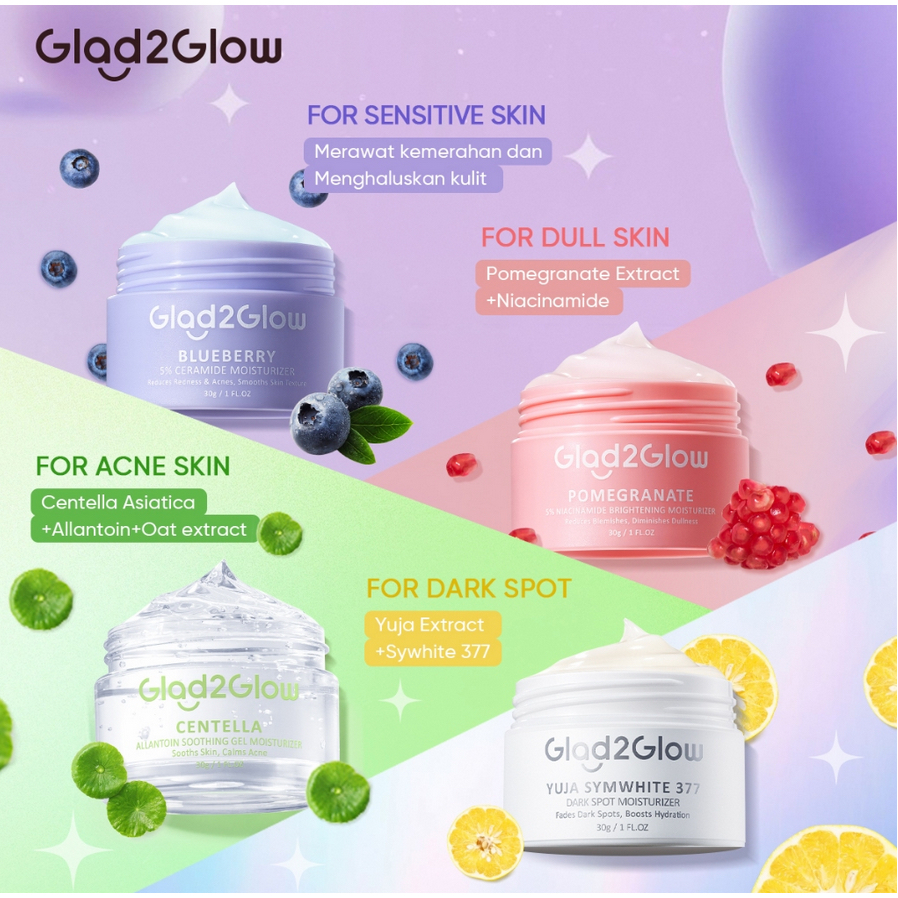 Jual GLAD2GLOW MOISTURIZER ALL VARIANT - Pelembab Wajah Glad 2 Glow G2G ...