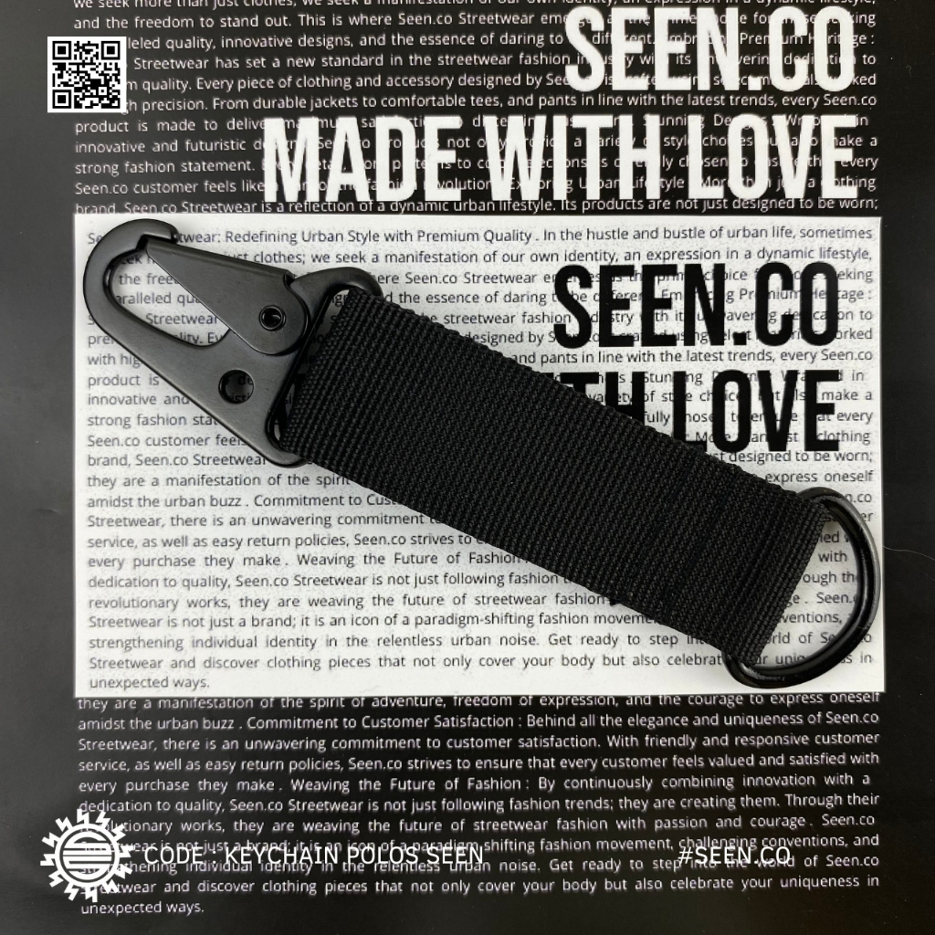 Jual Gantungan Kunci Polos Webbing Carabiner Snaphook 25mm Black Matte ...