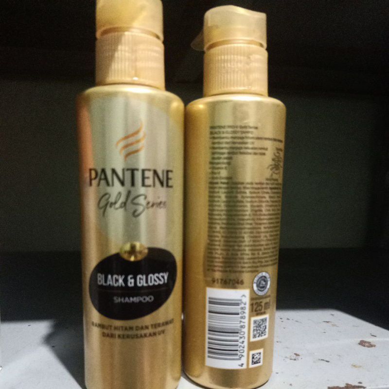Jual Shampo Pantene Gold Series BLACK & GLOSSY 125ml | Shopee Indonesia