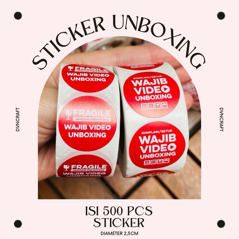 Jual Sticker Fragile Sticker Unboxing Isi 500pcs Shopee Indonesia
