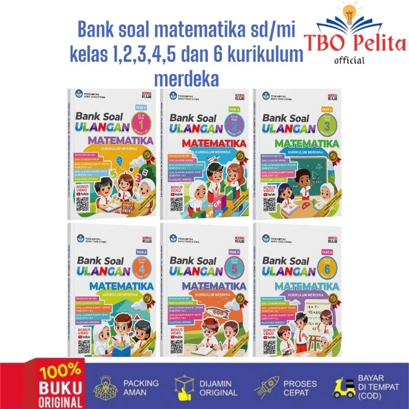 Jual Bank Soal MATEMATIKA SD/MI Kelas 1,2,3,4,5 & 6 KuMer [CP TEBARU 2024] | Shopee Indonesia