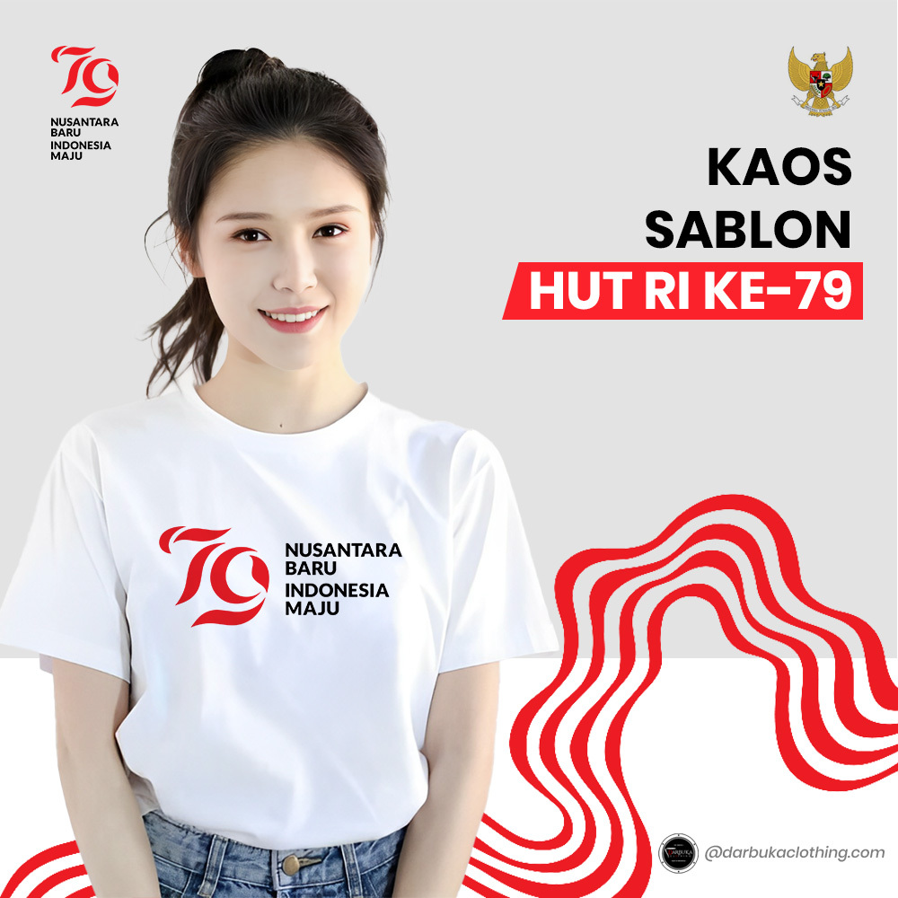 Jual KAOS PANITIA 17 AGUSTUS 1945 / 2024 DIRGAHAYU INDONESIA HUT RI KE 79 KAOS MERAH PUTIH ...