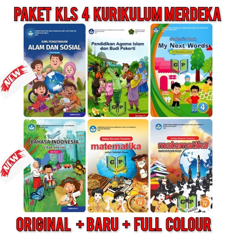 Jual Paket Buku Kurikulum Merdeka Kelas 4 SD Sekolah Penggerak Diknas Edisi Revisi | Shopee ...