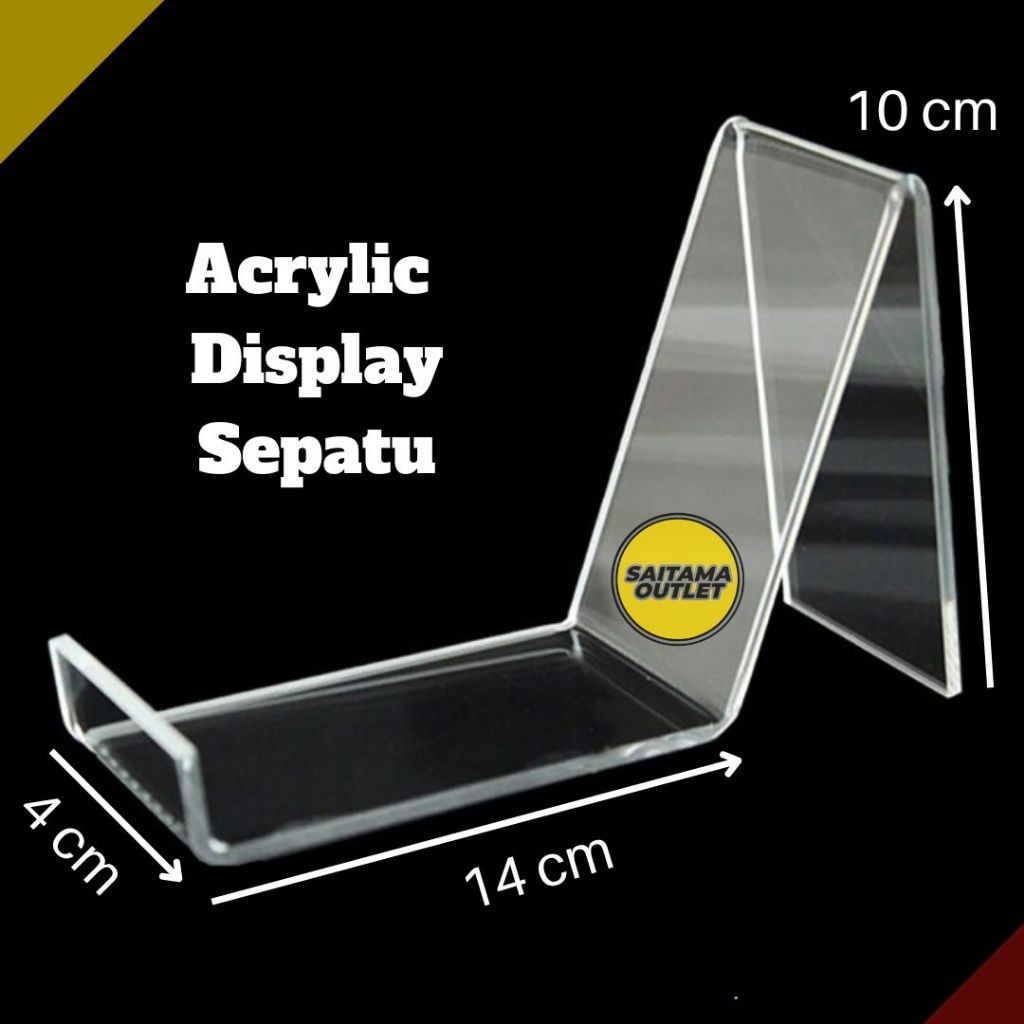 Jual Stand Dudukan Sepatu Akrilik Tatakan Display Sandal Acrylic Bening ...