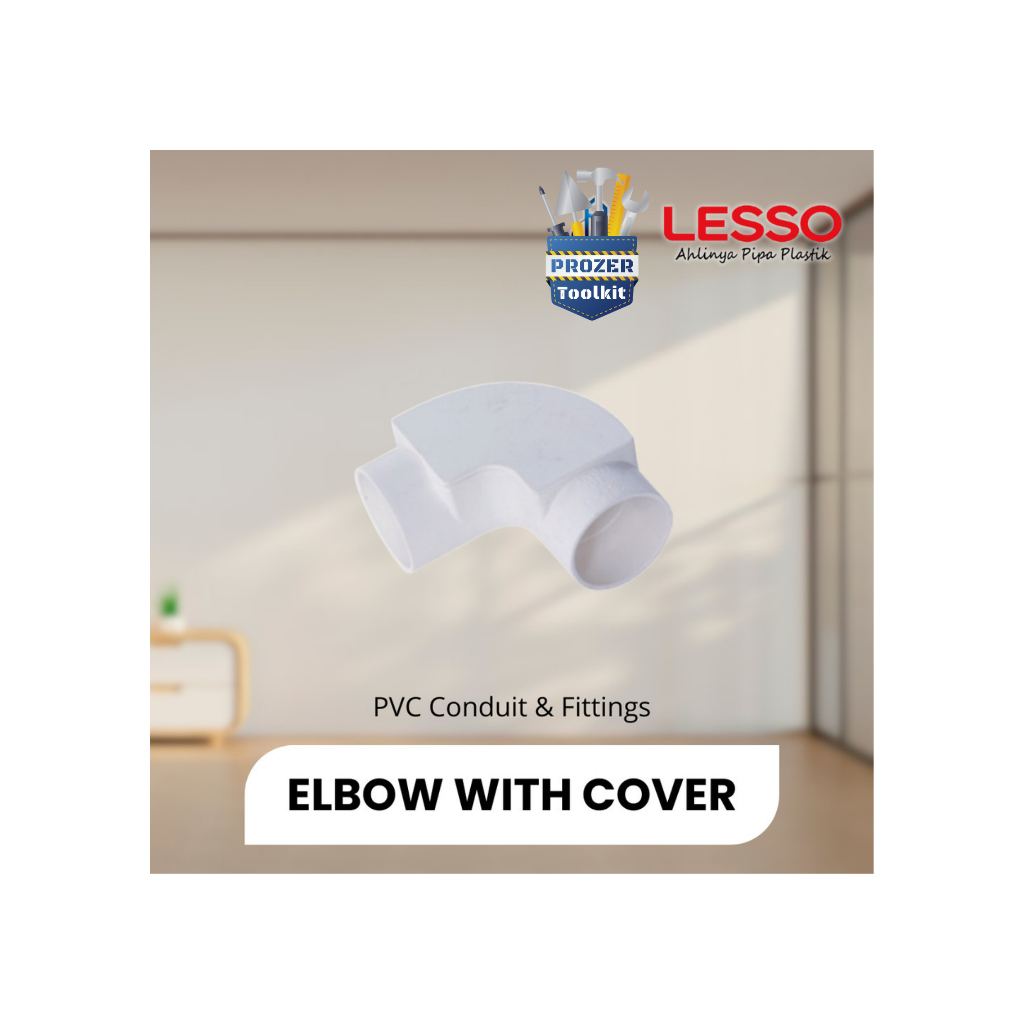 Jual Lesso PVC Conduit Elbow Dengan Penutup | Shopee Indonesia