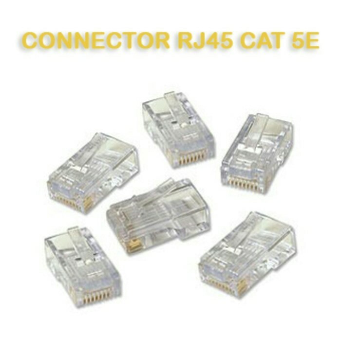 Jual Connector RJ45 Cat 5e Konektor LAN RJ45 RJ 45 RG45 PIN RJ45 Cat5e ...