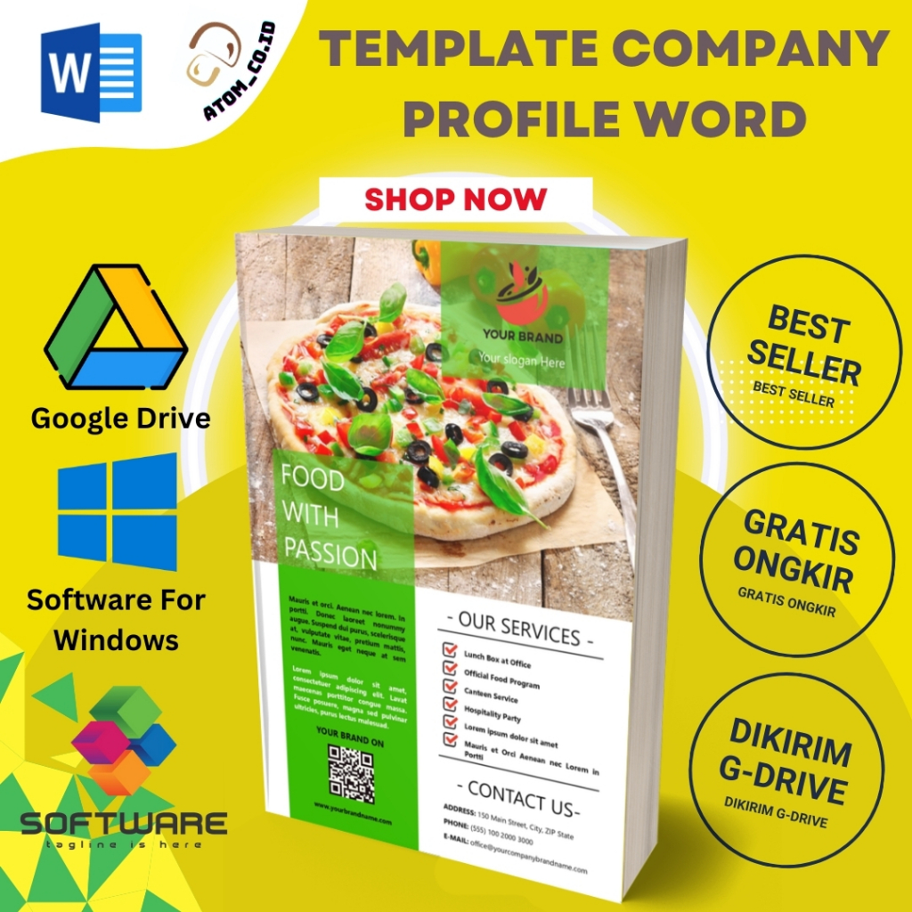 Jual 30 Template Cover Company Profile Format Word - Ms Word - Template ...