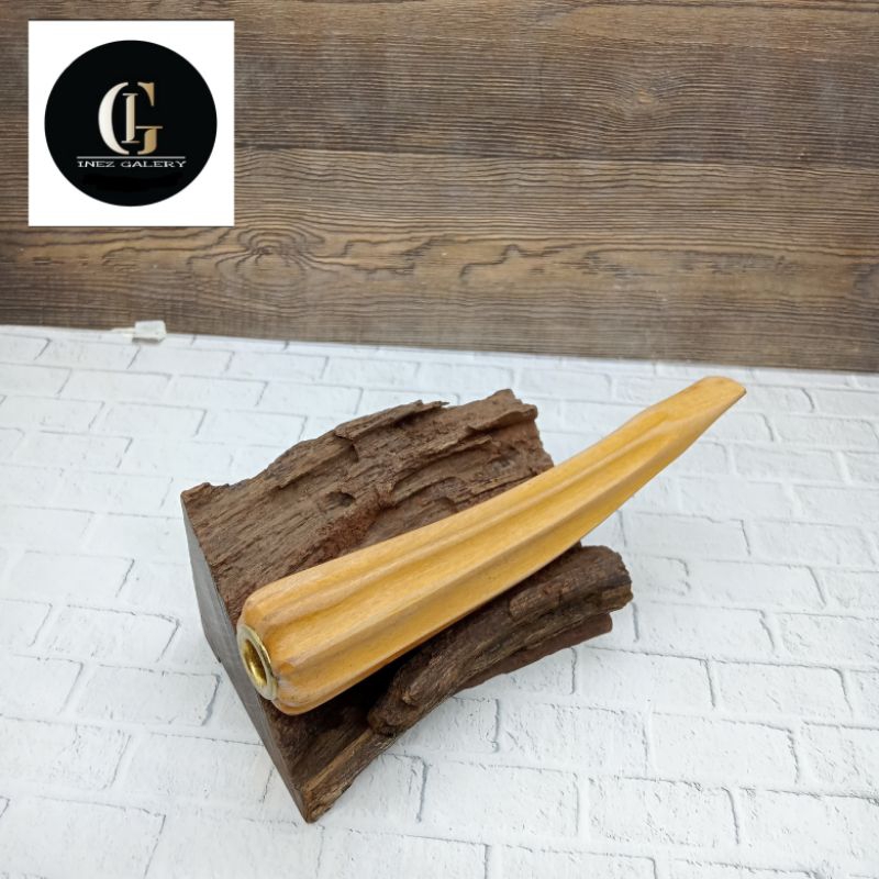 Jual Pipa once sedotan kayu Kemuning emas model blimbing segi enam ...