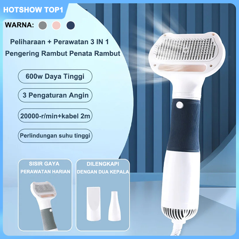 Jual 【Ready】3 In 1 Alat Pengering Bulu Kucing Pet Blower Kucing Hair ...