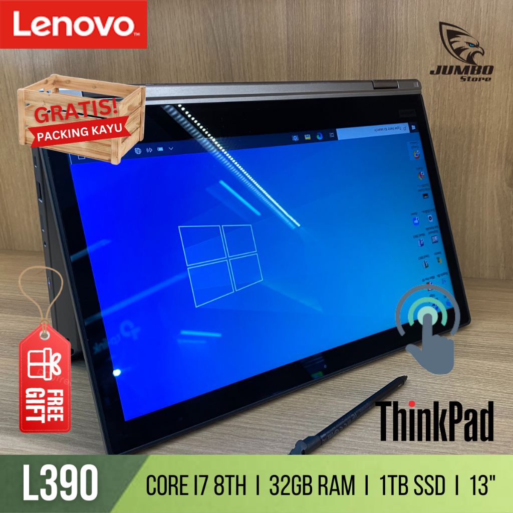 Jual Laptop Lenovo Thinkpad Yoga L390 Core i7 8th Gen 32GB RAM 1TB SSD ...