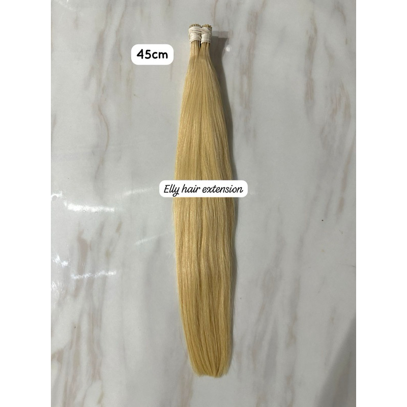 Jual hair extension rambut sambung asli manusia BLONDE SIZE 45cm ...