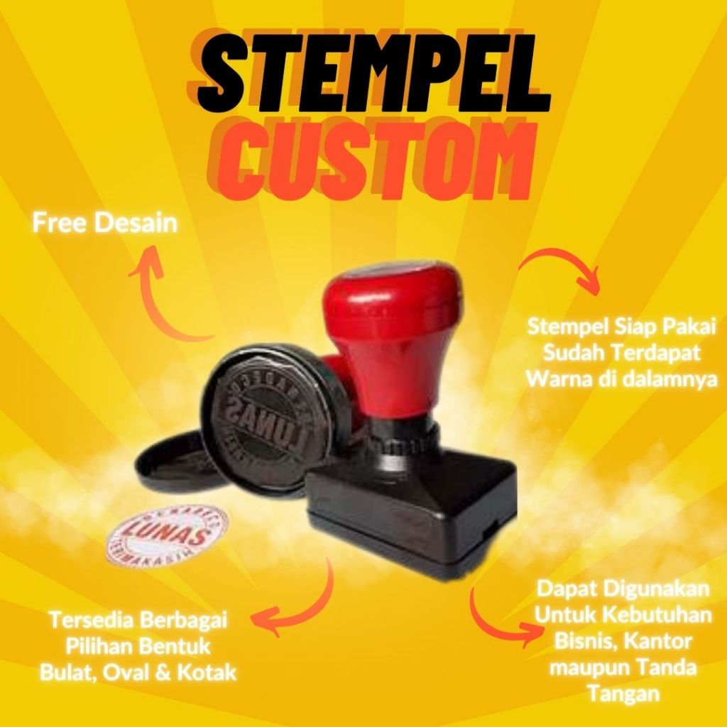Jual STEMPEL FLASH OTOMATIS FREE DESAIN | Shopee Indonesia