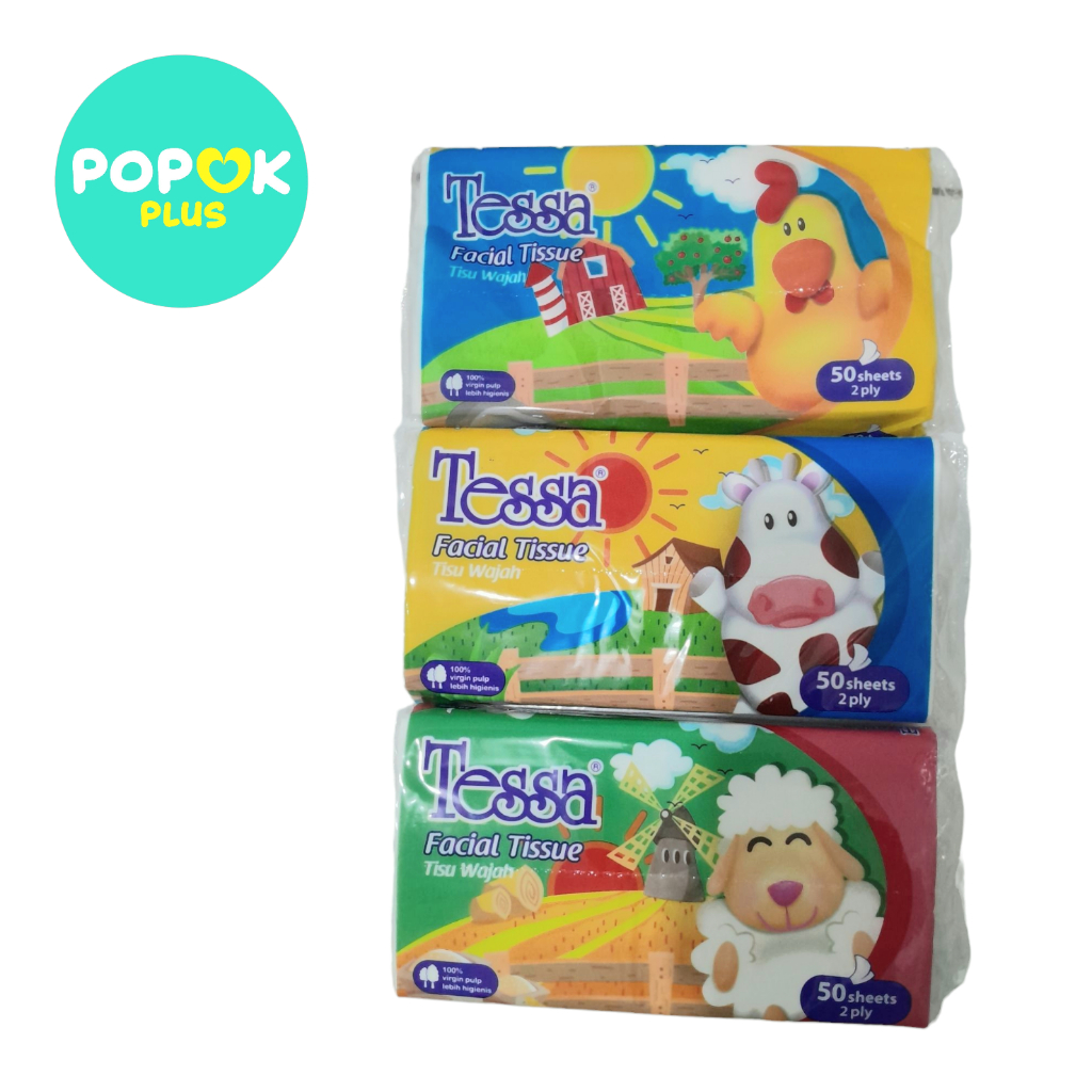 Jual Tessa Facial Tissue (50 sheet/2 ply) 3 pcs | Shopee Indonesia