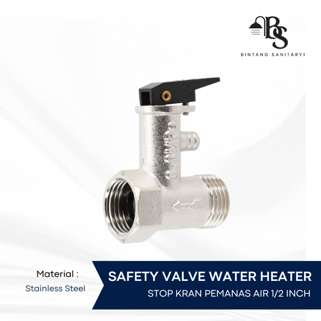 Jual Stop Safety Valve Keran Kran Pemanas Air Water Heater Ariston 1/2 ...