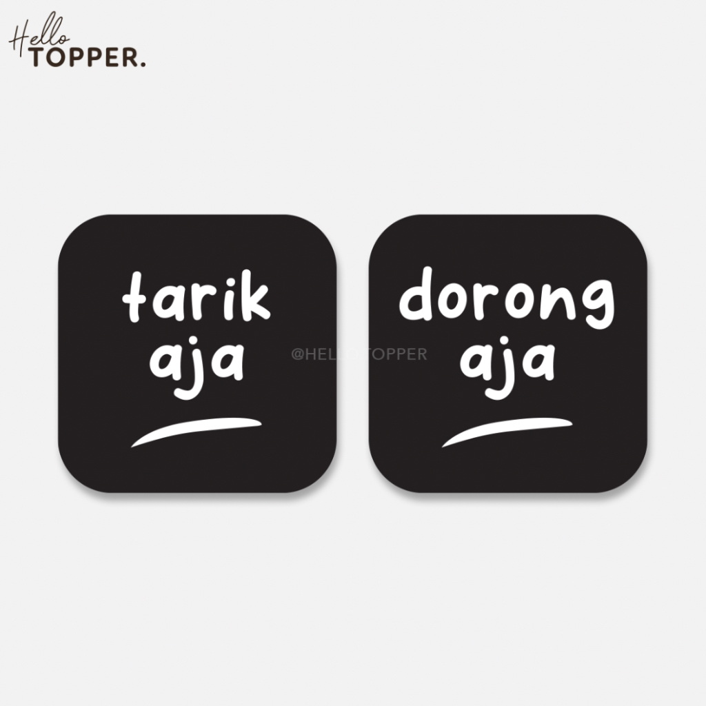 Jual Sign Tarik Dorong Kotak Acrylic Door Sign Pintu Akrilik Signage ...