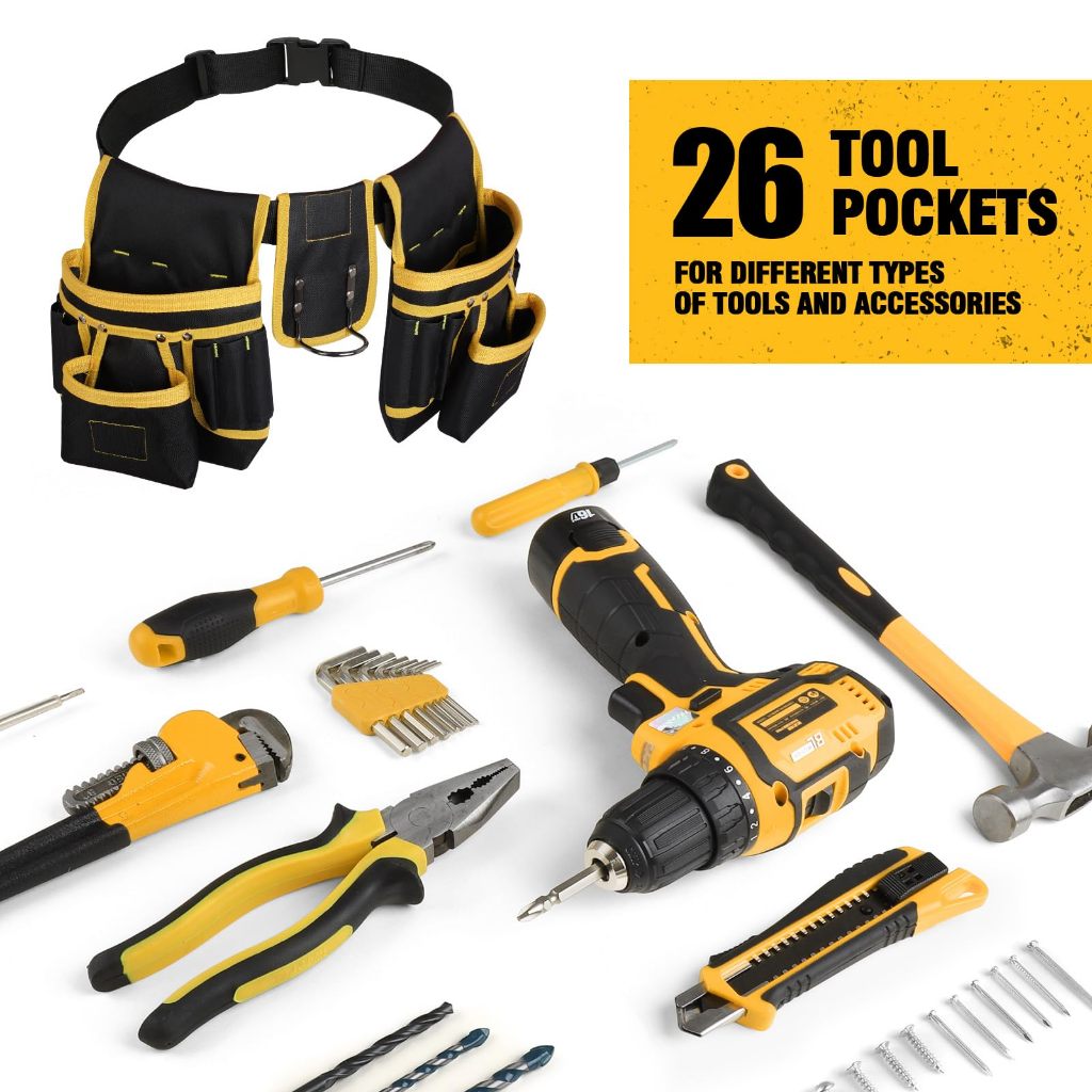 Jual Tool Belt UUP Magnetic Tool Pouch with 26 Pockets Heavy Duty Tool ...