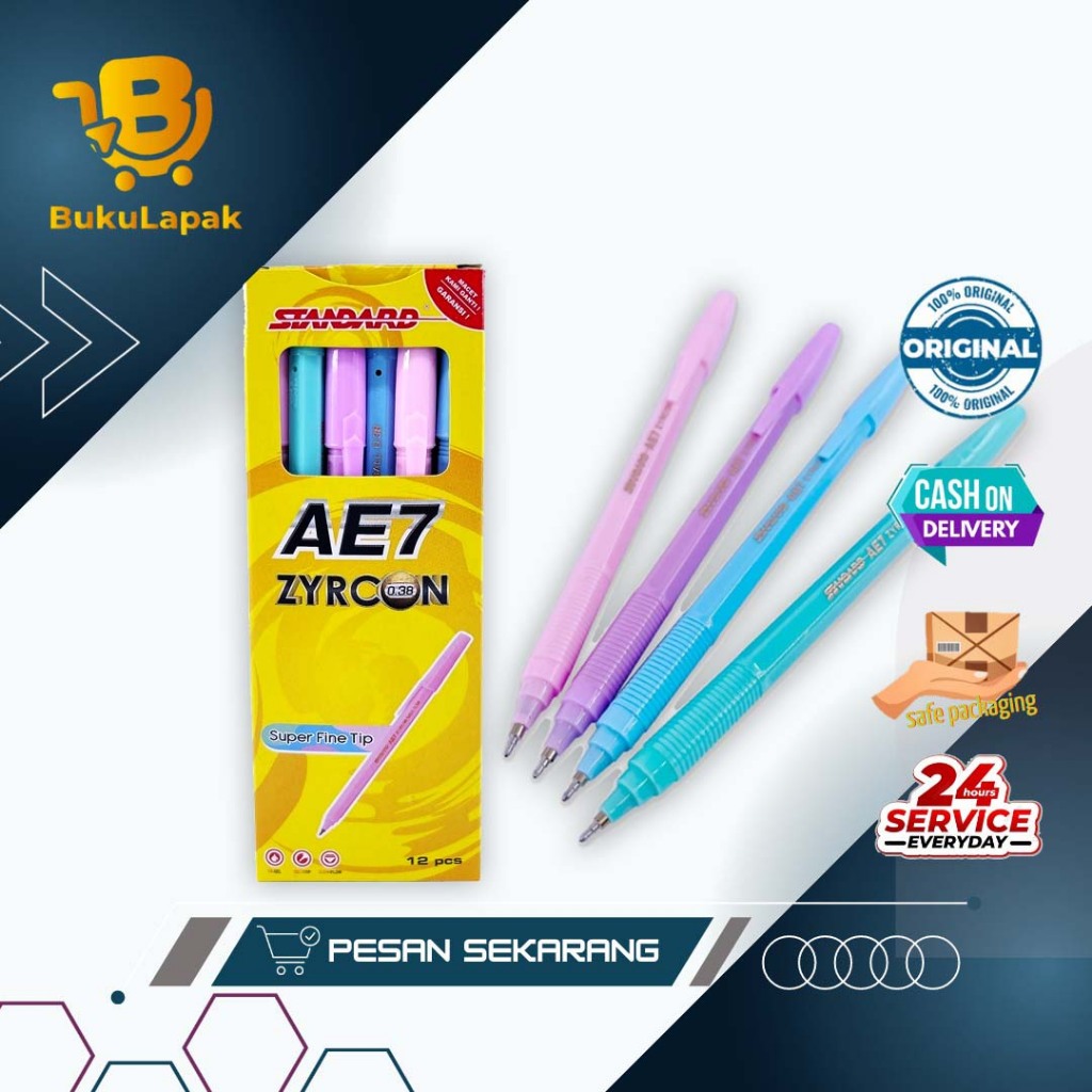Jual Standard Pen - AE7 Zyrconball 0.38 ( Pulpen, Pena, Ballpoint ...
