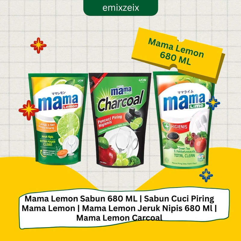 Jual Mama Lemon Sabun Pencuci Pring 680 ML | Sabun Cuci Piring Mama Lemon | Mama Lemon Jeruk ...