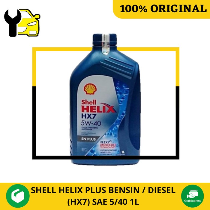 Jual OLI MESIN SHELL HELIX PLUS (HX7) SAE 5W-40 BENSIN / DIESEL 1L ASLI ...