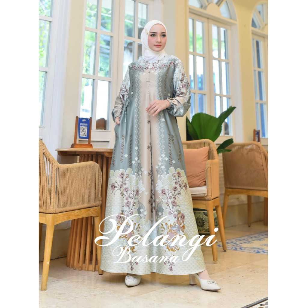 Jual Gamis Silk Premium Motif Wanita Elegan Model Lebaran Terbaru ...