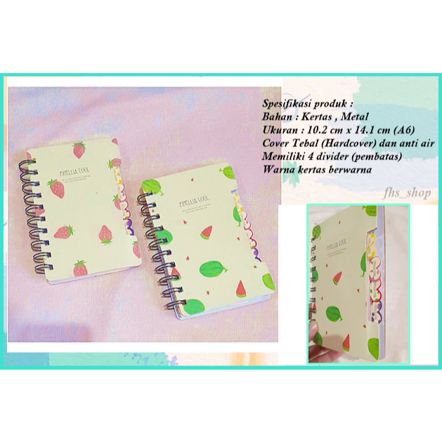 Jual Notebook Mini A6 Buku Diary Aesthetic Buku Spiral Notebook A6 ...