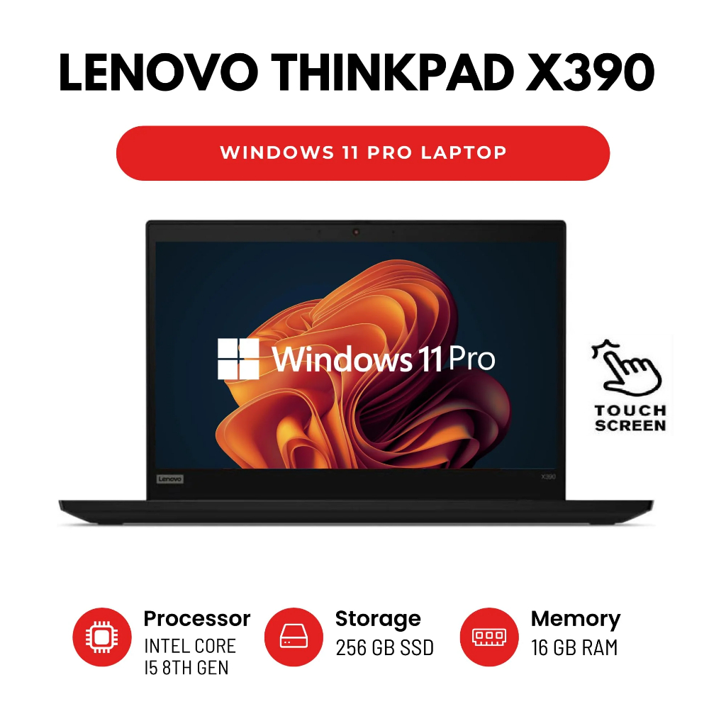 Jual Laptop ThinkPad X390 i7 8th Ram 16GB/1TB ssd Touchscreen WIN 10 ...