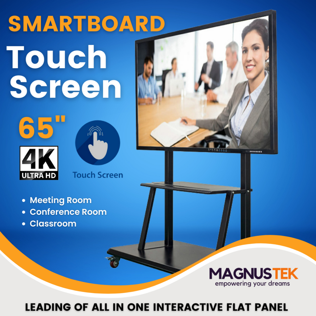 Jual MAGNUS MAGNUSTEK 65 INCH 4K ALL IN ONE INTERACTIVE SMARTBOARD FLAT PANEL TOUCH SCREEN ...