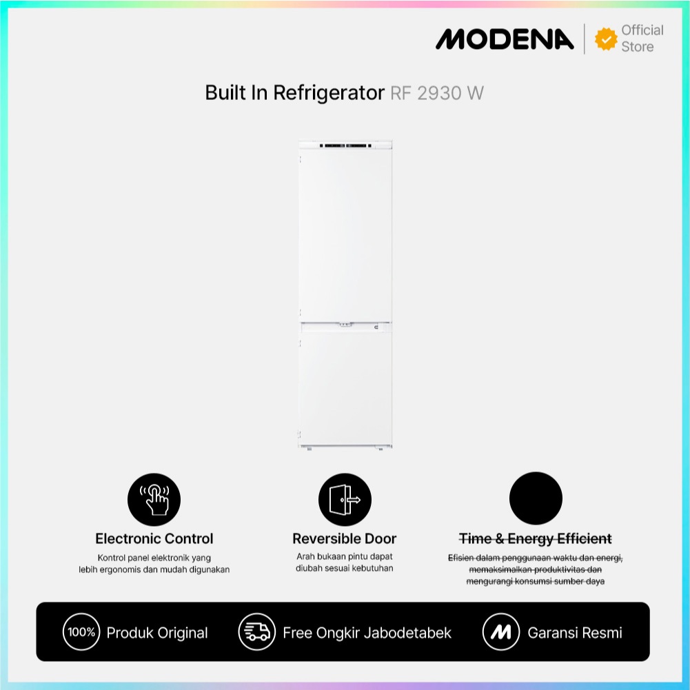 Jual MODENA Built-in Refrigerator - RF 2930 W | Shopee Indonesia