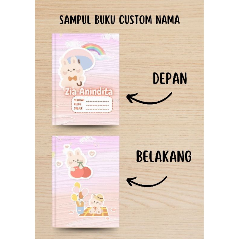 Jual sampul buku lucu custom nama (minimal 10 lembar) | Shopee Indonesia