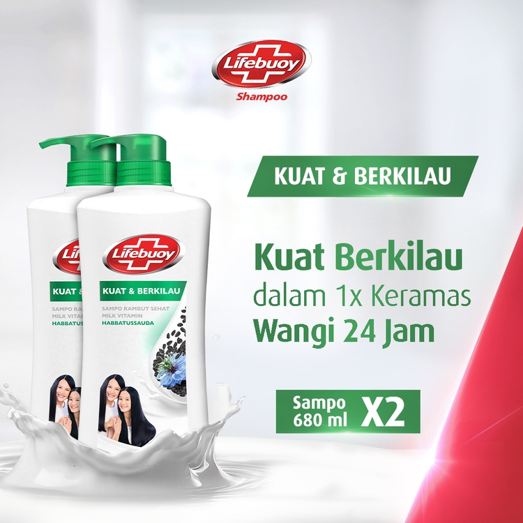 Jual Lifebuoy Shampo Kuat & Berkilau 680 mL x2 | Shopee Indonesia