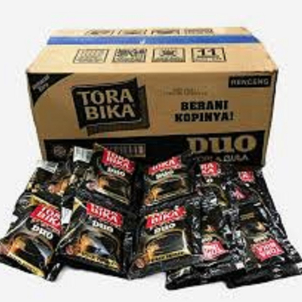 Jual ToraBika / Kopi Tora Bika DUO Kopi + Gula 1 Dus / Karton 12 Renceng x 10 Pcs ( 120 Sachet ...
