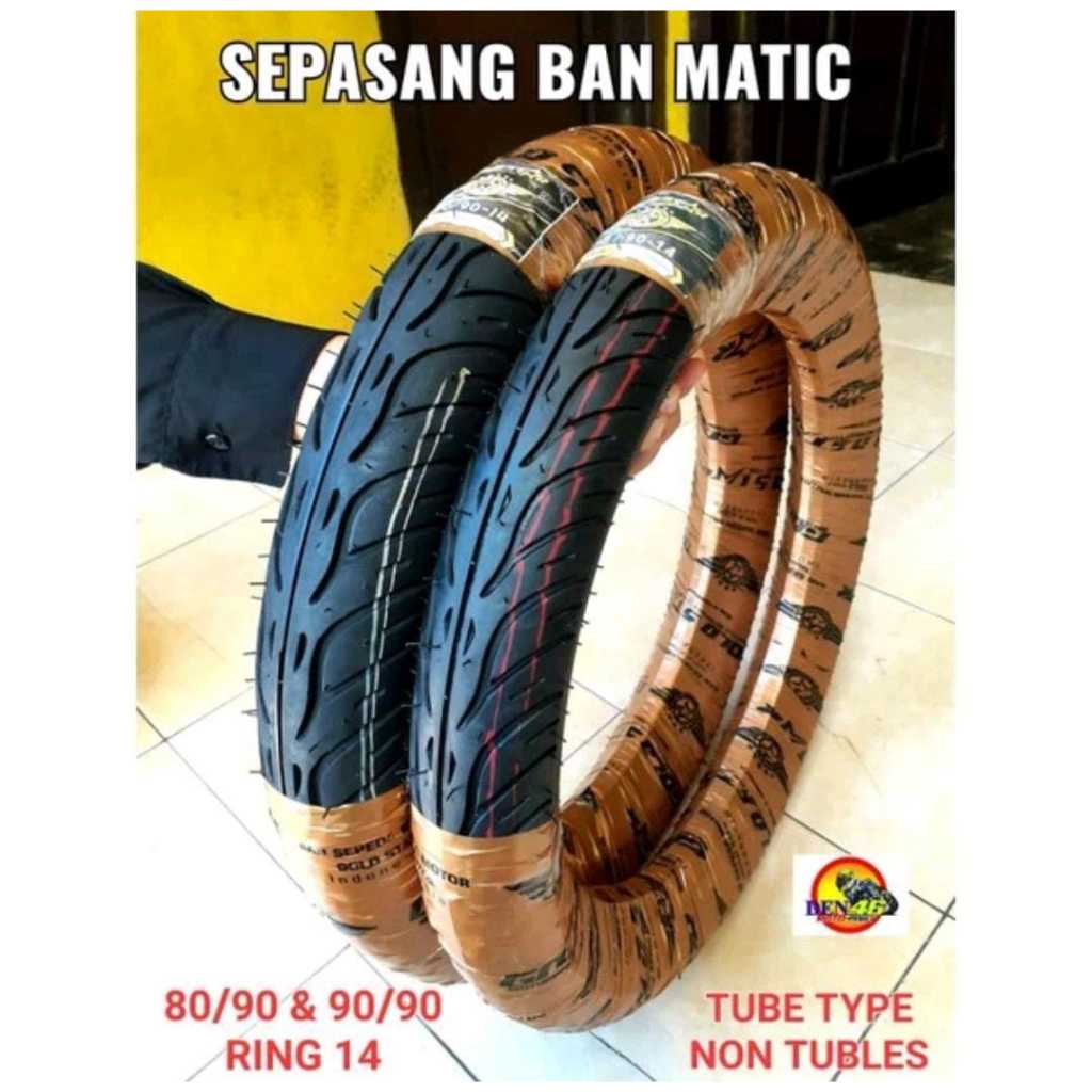 Jual ban motor matic ukuran 80/90 14 dan 90/90 14 sepasang depan ...