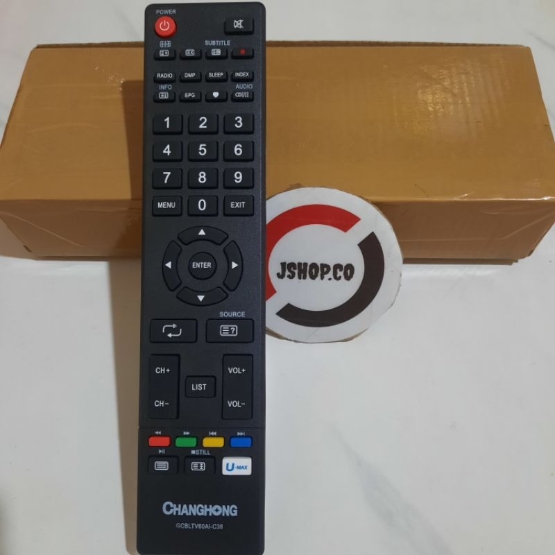 Jual REMOTE/REMOT TV LCD LED SMART TV CHANGHONG GCBLTV60AI-C38 U-MAX ...