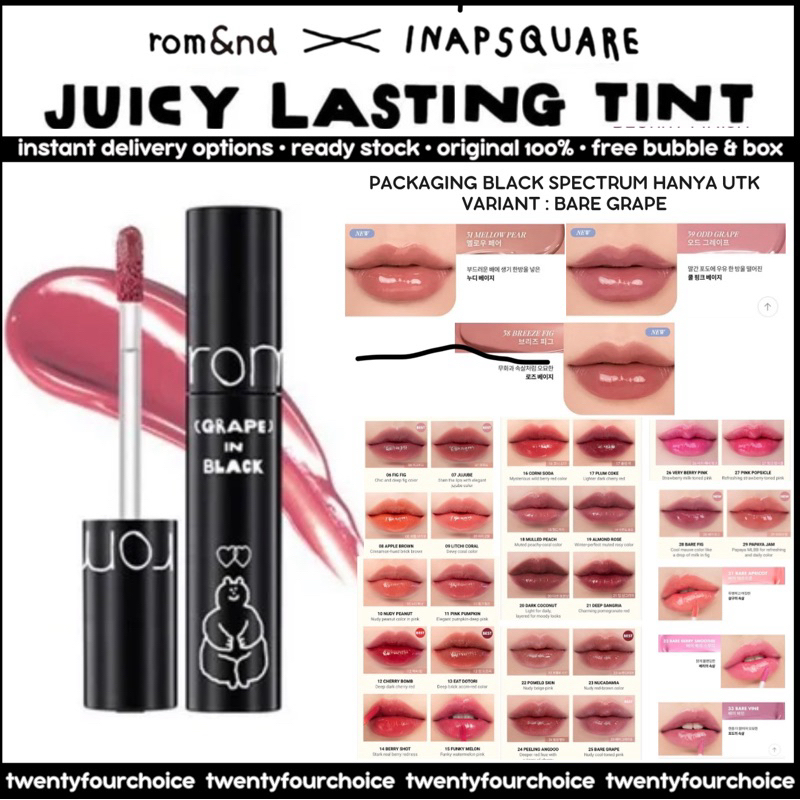Jual twentyfourchoice ROMAND BLACK SPECTRUM SERIES JUICY LASTING TINT ...