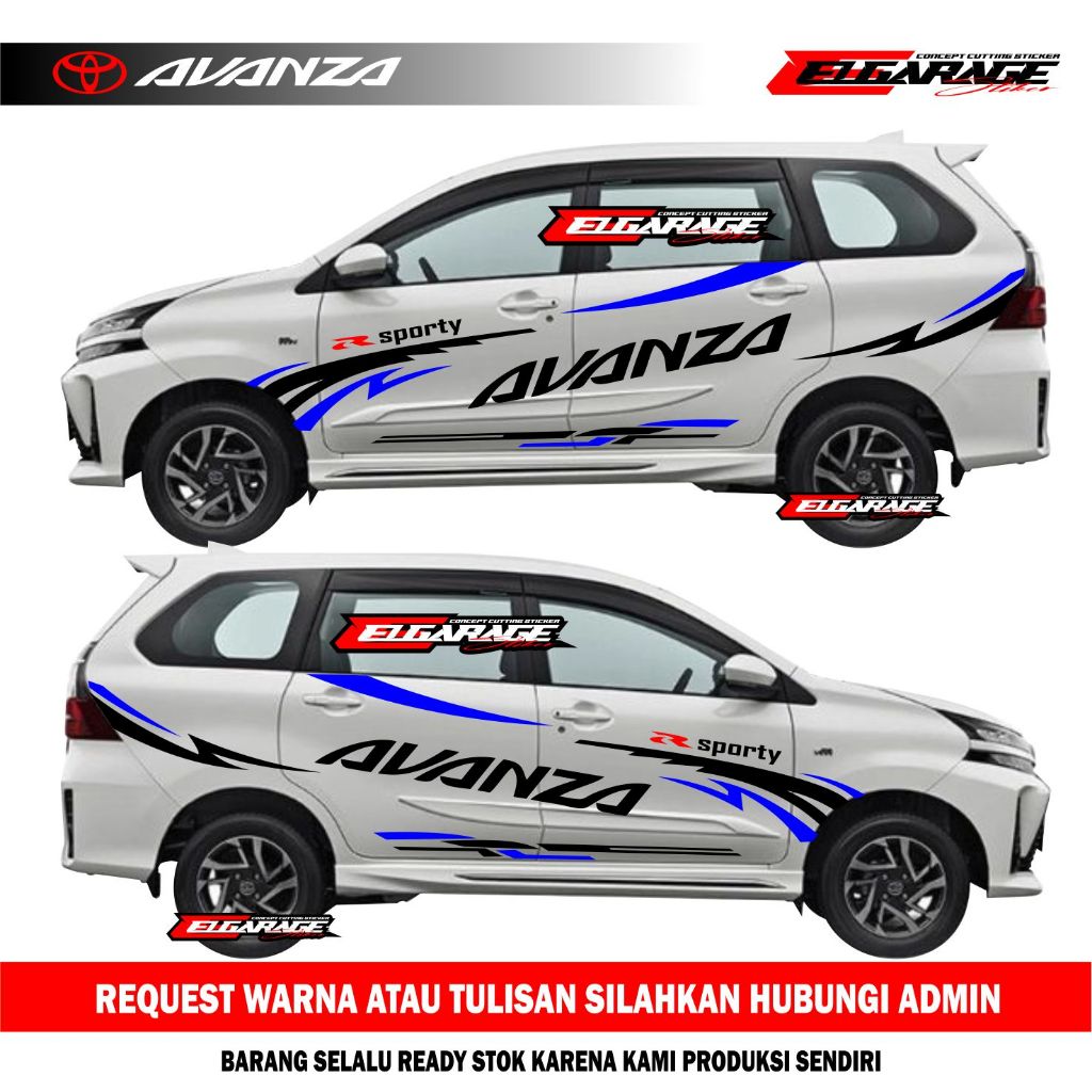 Jual Stiker mobil avanza sticker mobil toyota avanza stiker list body ...
