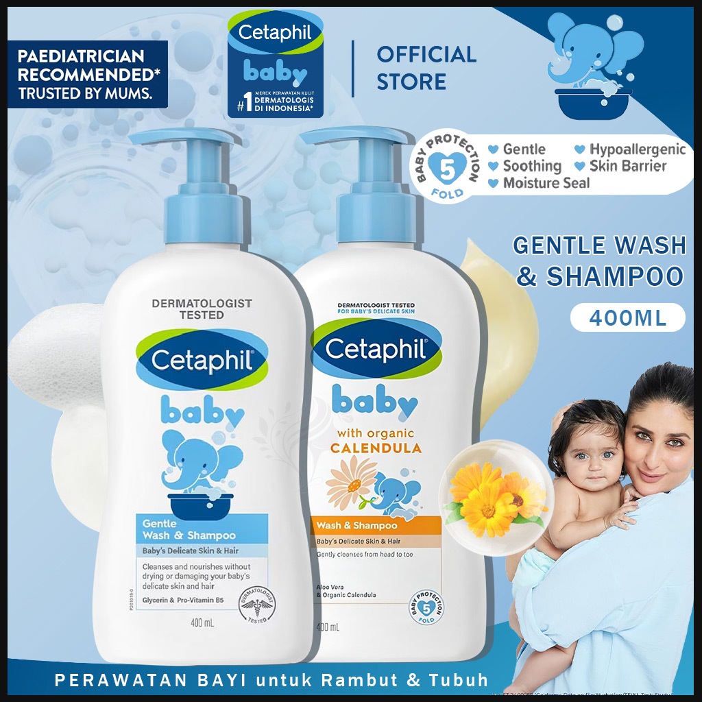 Jual Cetaphil Baby Daily Lotion Oil Shea Butter 400ML + Baby Wash ...
