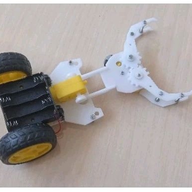 Jual Robot Transporter Pemindah barang Analog Lomba capit lengan Gripper Arm remote kontrol 2WD ...