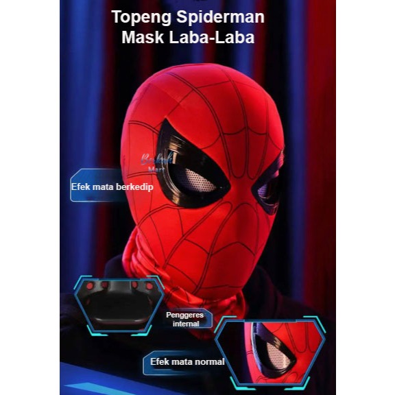 Jual Topeng Spiderman Dengan Jaring Laba-Laba Spider-Man Mask Skin ...